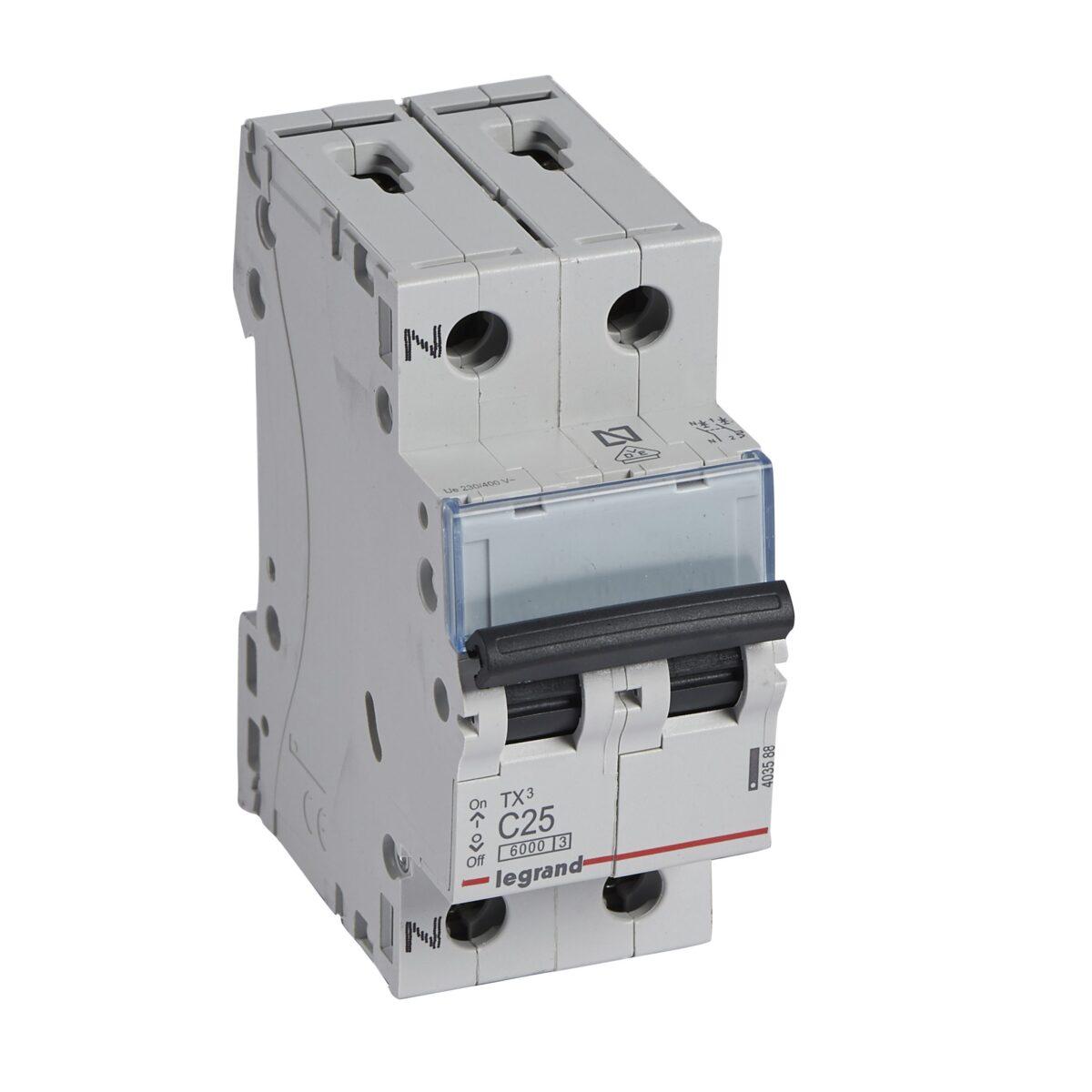 Legrand TX3 6KA C P+N 25A - El Corte Eléctrico